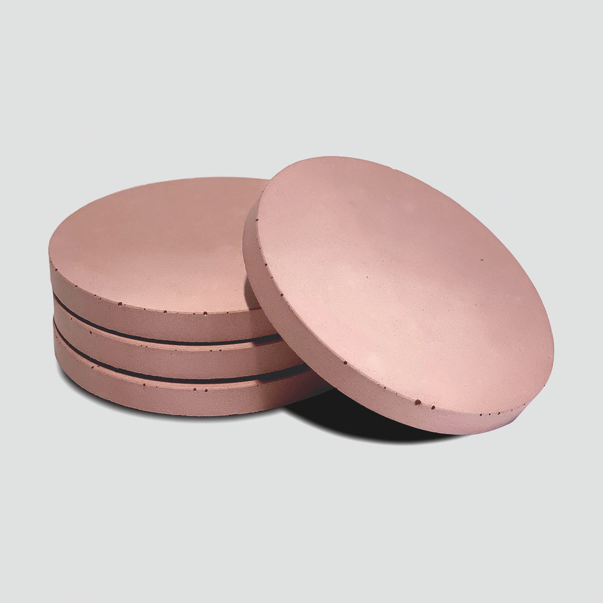 Set of 4 Blush Concrete Coasters - Handmade by Concrete & Wax in the UK ...